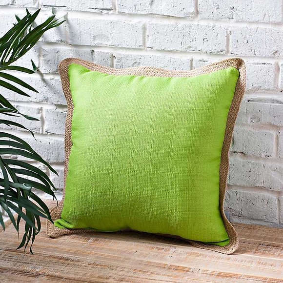 Kirklands | Accents | 2 Verdi Green Pillow With Jute Trim | Poshmark